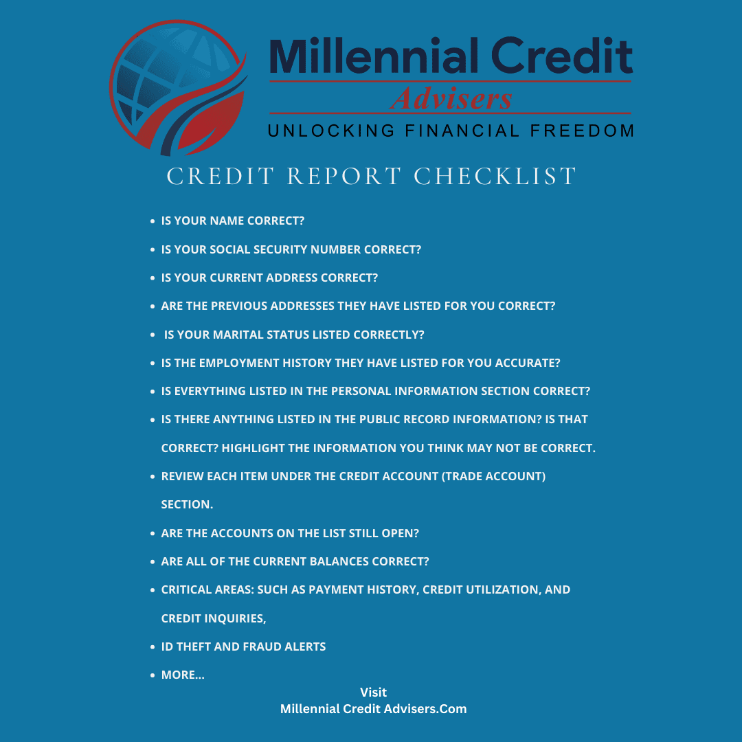 Unlock Your Credit Power. 20 Key Areas to Review Using a Credit Report ...